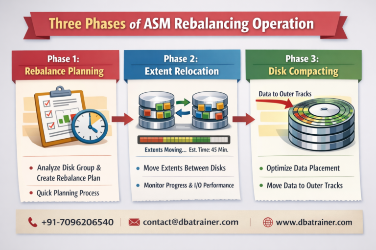 Oracle ASM Rebalancing | Three Phases Explained with Examples